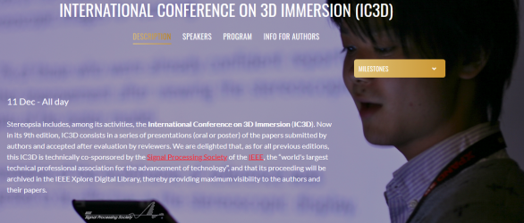 International Conference on 3D Immersion (IC3D) | Web3D Consortium